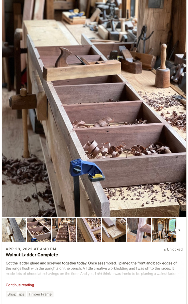 Walnut Ladder Complete – Mortise & Tenon Magazine