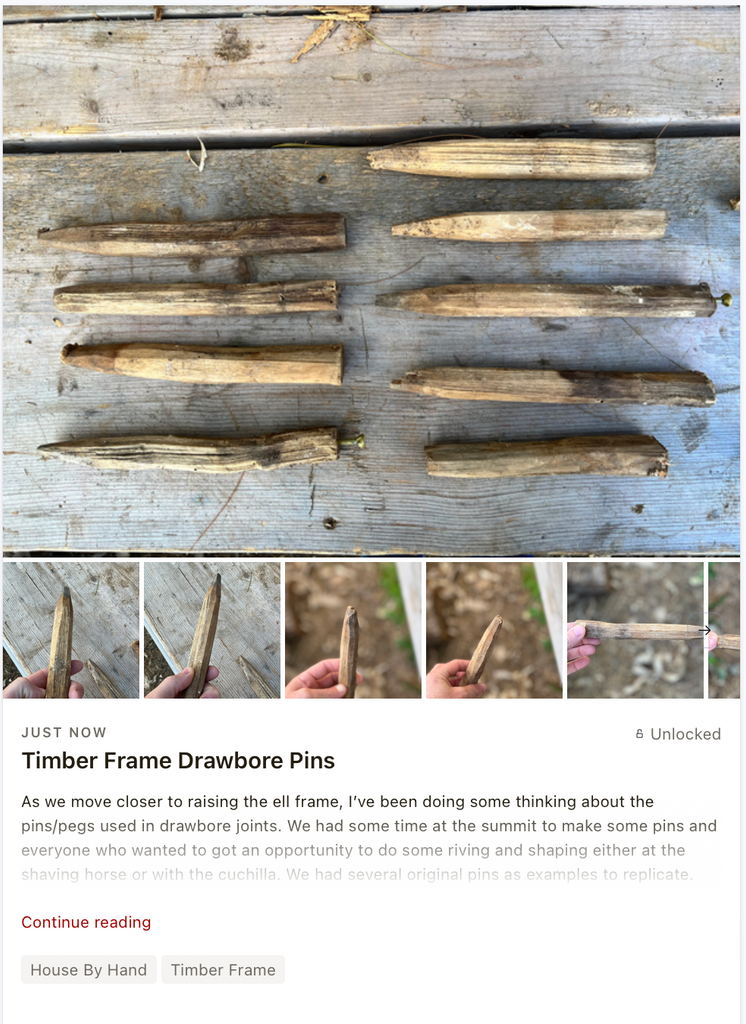 Timber Frame Drawbore Pins – Mortise & Tenon Magazine