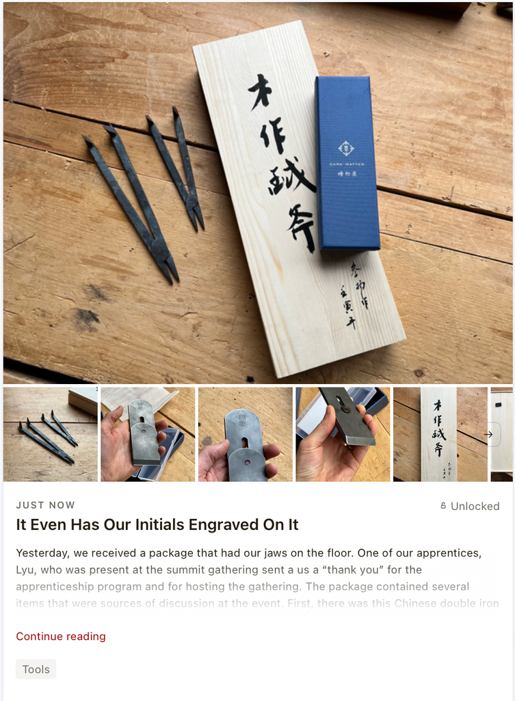 It Even Has Our Initials Engraved On It – Mortise & Tenon Magazine