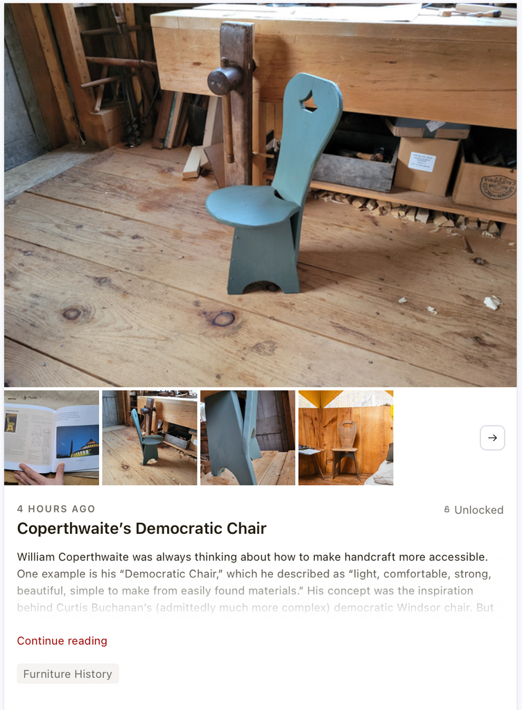 Coperthwaite’s Democratic Chair – Mortise & Tenon Magazine