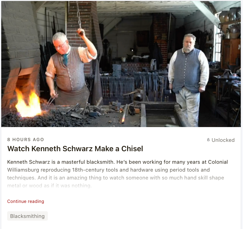 Watch Kenneth Schwarz Make a Chisel – Mortise & Tenon Magazine
