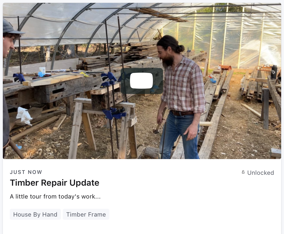 Timber Repair Update – Mortise & Tenon Magazine