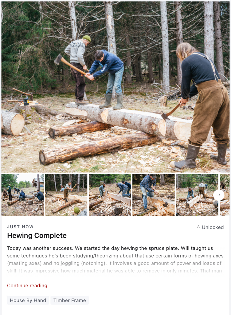 Hewing Complete – Mortise & Tenon Magazine