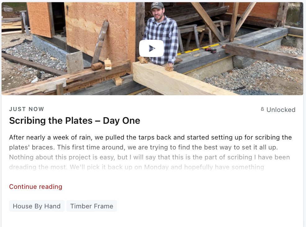 Scribing the Plates – Day One – Mortise & Tenon Magazine