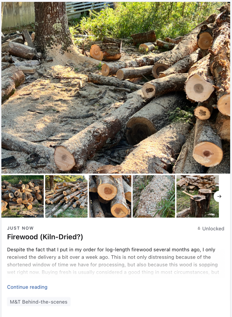 Firewood (Kiln-Dried?) – Mortise & Tenon Magazine